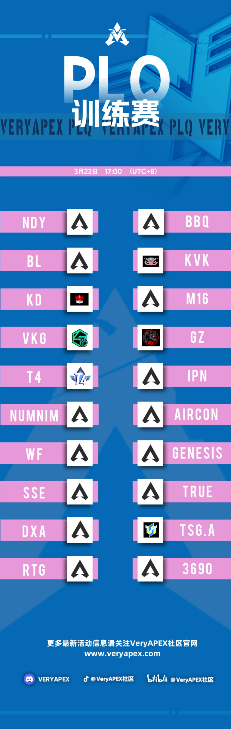 VeryApex社区- VeryPLQ 训练赛#0322 - VeryApex