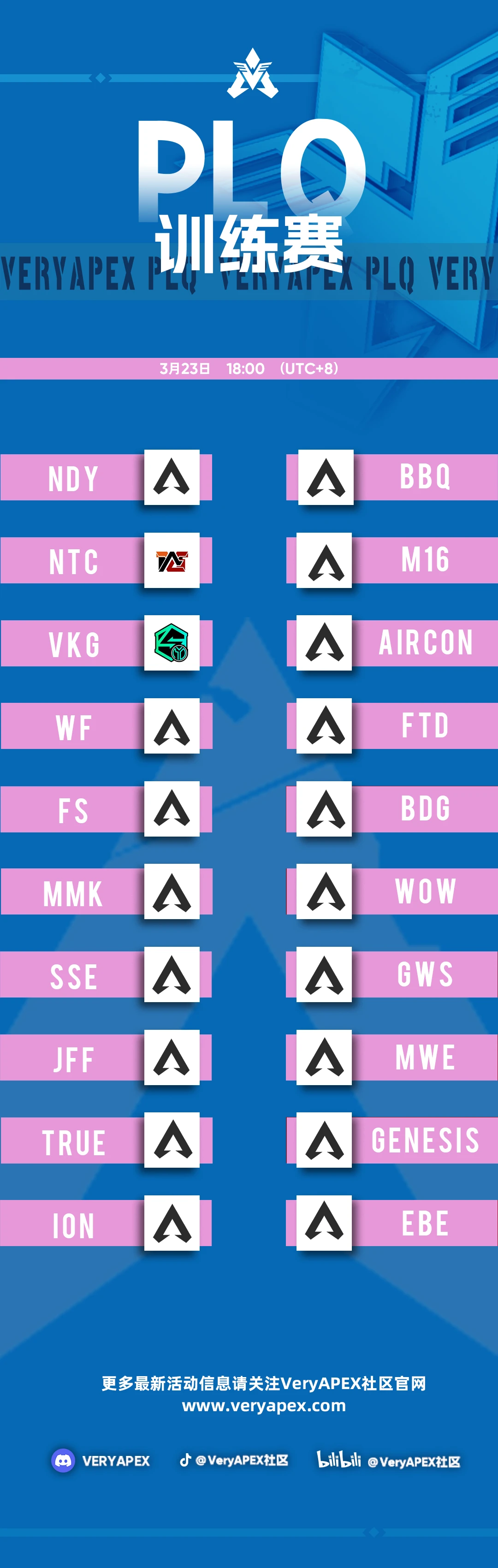 VeryApex社区- VeryPLQ 训练赛#0323 - VeryApex