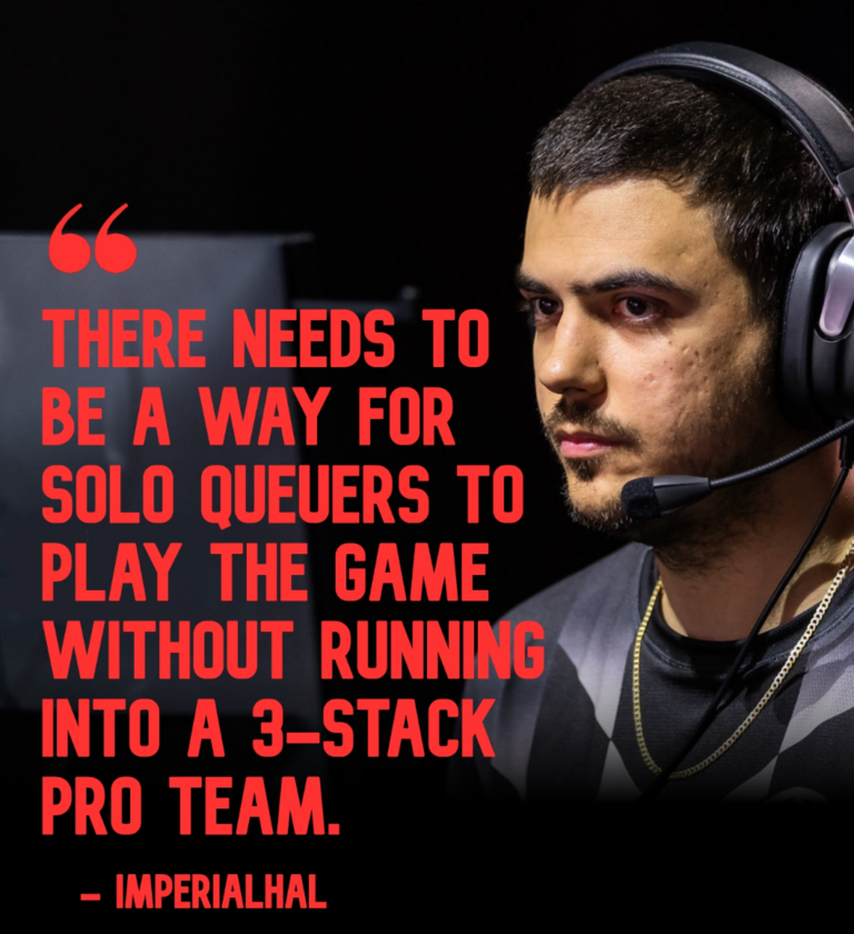 ImperialHal表示让单排不该和组排在一个对局 - VeryApex